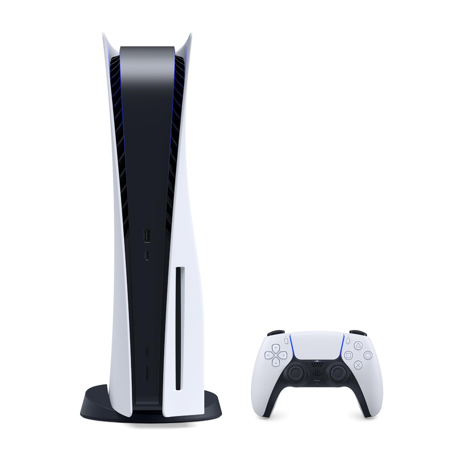 PlayStation 5 Enhanced Storage 1.8TB Disc Version Console - PS5 Disc Console with 1.8TB Ultra-High Speed PCIe Gen 4 NVNe SSD, DS Controller, Case, White, with GOW Voucher