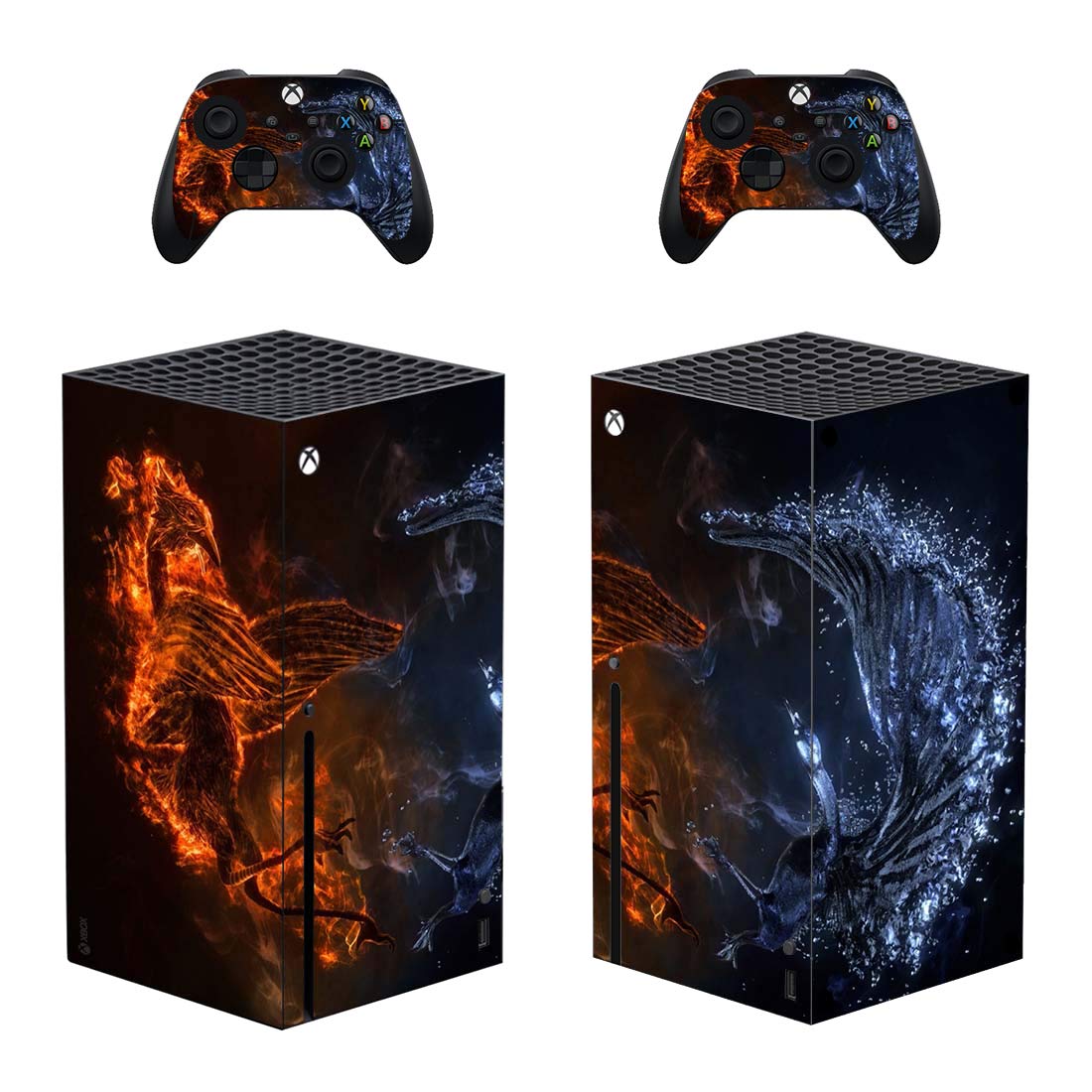 X-box-Series-X Console and 2 Controllers Skin Set - Paysage Color β X-box-Series-X Vinyl (only fit X-box-Series-X )