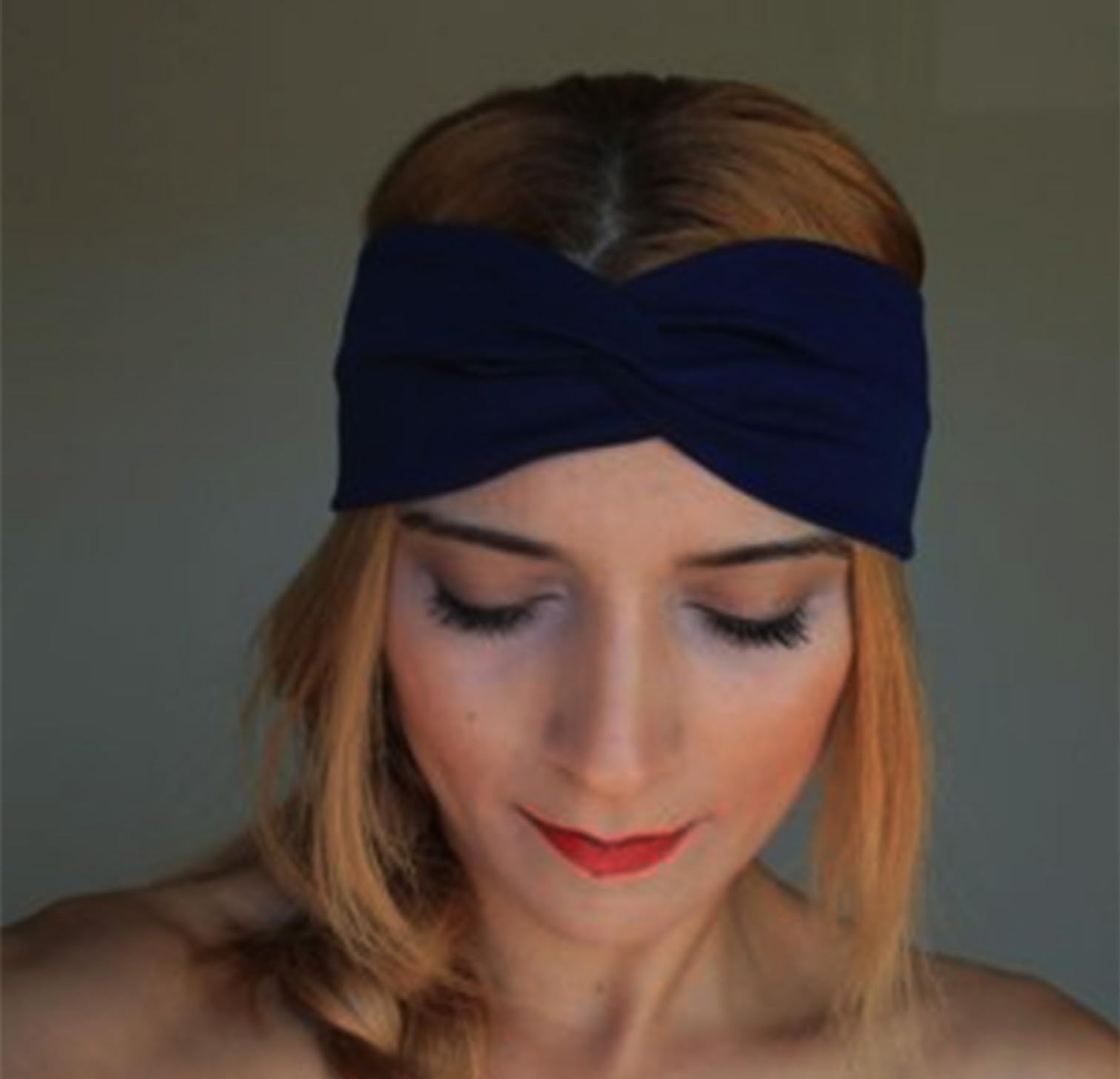 Shimmer Anna Shine Navy Headbands for Women (Twist)