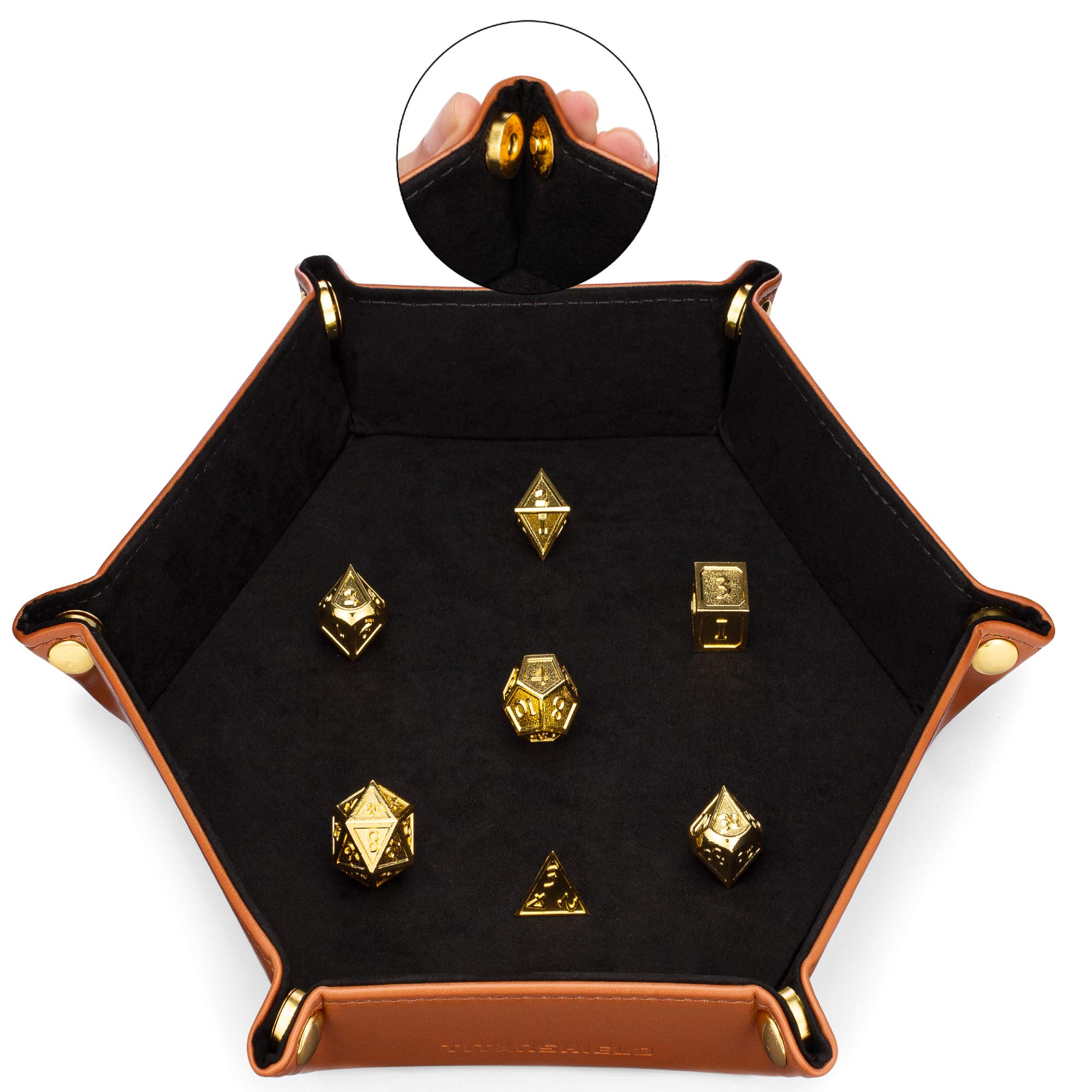 TITANSHIELD Premium Magnetic Dice Tray for Rolling - Suitable for Metal Dice, RPG, DND, Table Games