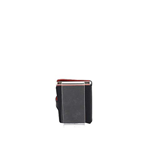 SECRID Mini Wallet Genuine Leather Veg Tanned Navy Safe Card Case max 12 cards