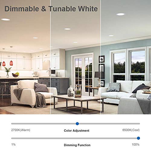 SUNTHIN Smart Recessed Lighting, 6 inch LED Recessed Downlights Retrofit RGB Recessed Ceiling Can Lights, Color Changing and Tunable White, Voice Control Alexa & Google Assistant,13W,1100LM (4 Pack)