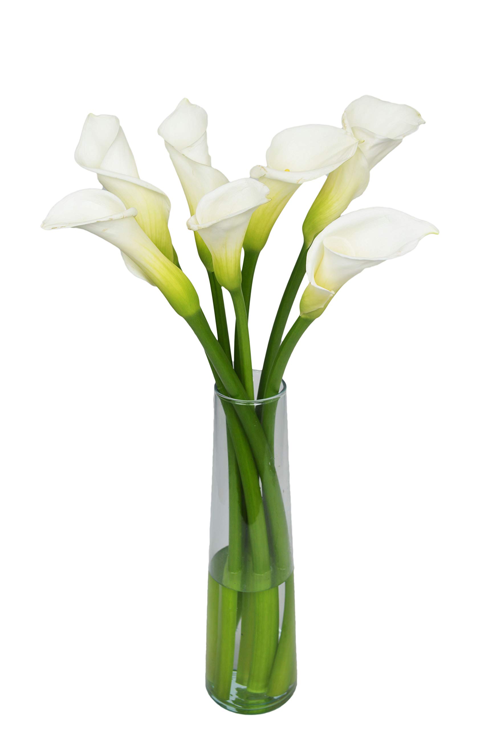 White Calla Lilies Fresh Flower Bouquet with Vase | Designed by Arabella Bouquets | Flowers for Mother's Day Get Well, Sympathy, Romance