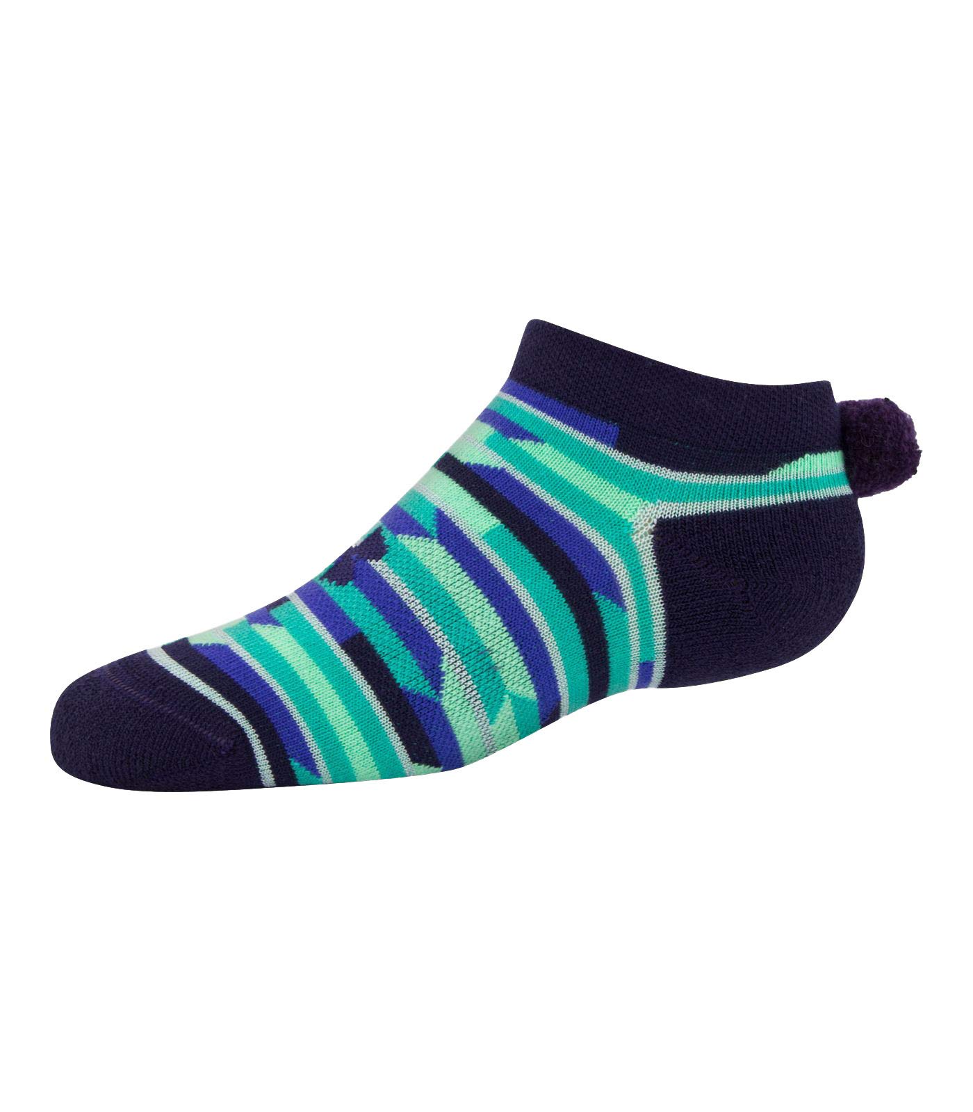 Under Armour Girl's Wardrobe Socks 3 Pack (Constellation(1319927-531)/Green Typhoon, Small)