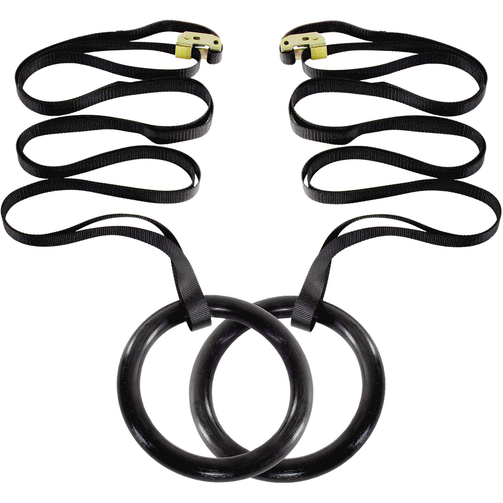 ProsourceFit Fitness Gymnastics Rings with Straps for Total Body Conditioning at Home