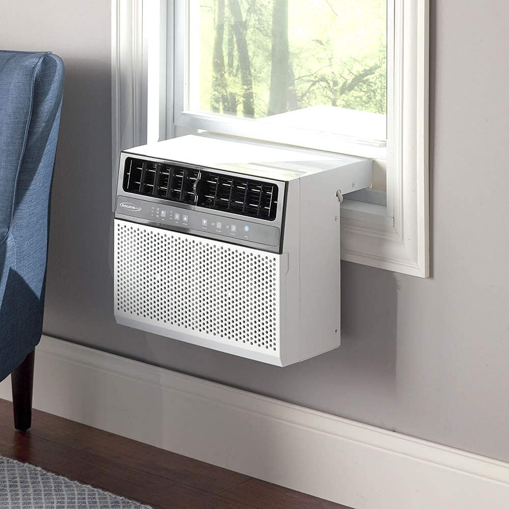 Soleus Air 8000 BTU Energy Star First Ever Over the Sill Air Conditioner, Portable, Simple Installation, MyTemp Remote, View Window