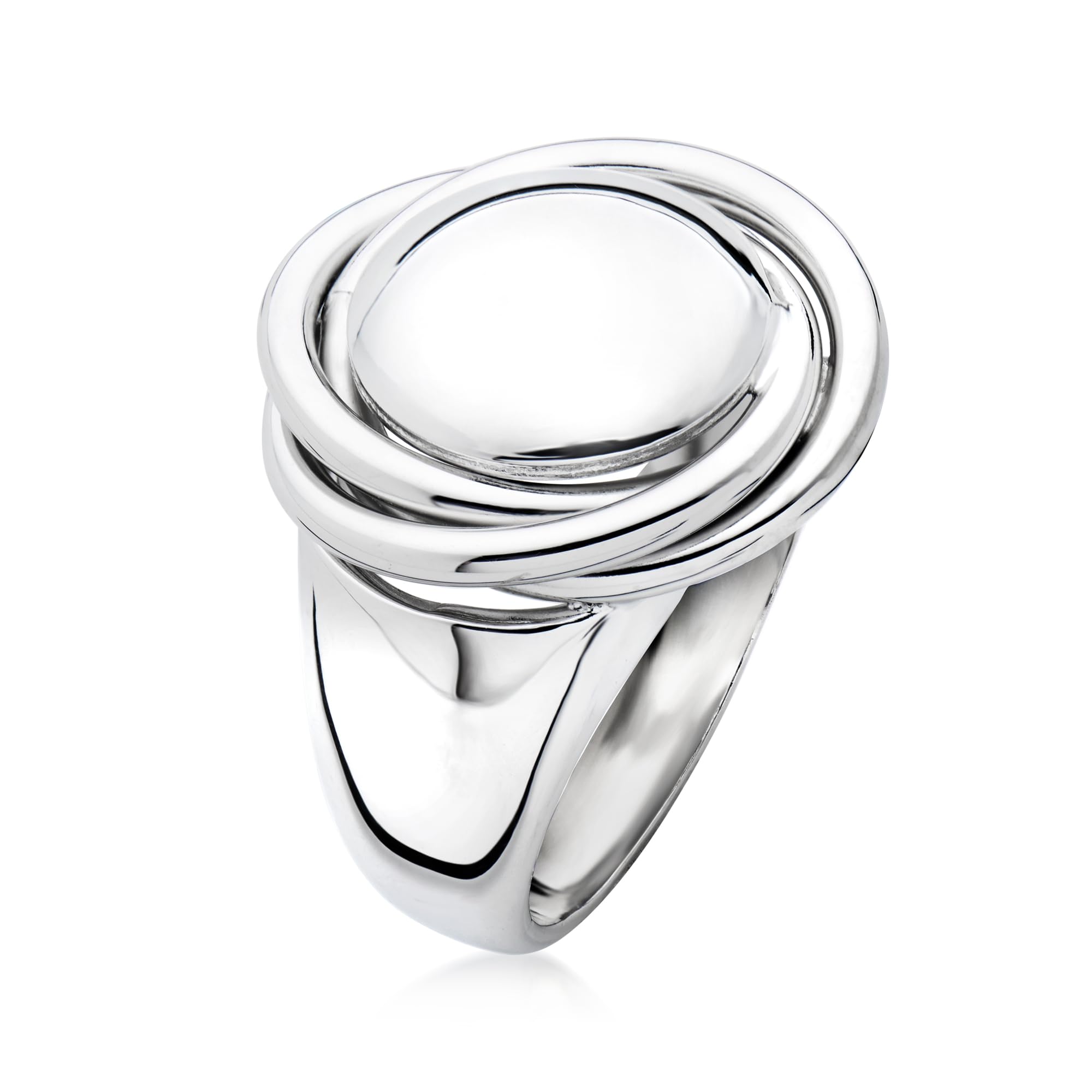 Ross-Simons Italian Sterling Silver Big Bead Knot Ring. Size 10