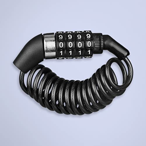 WskLinft Password Bicycle Locks Compact High Strength 4 Digital Re Settable Combination Cable Lock for Road Bike