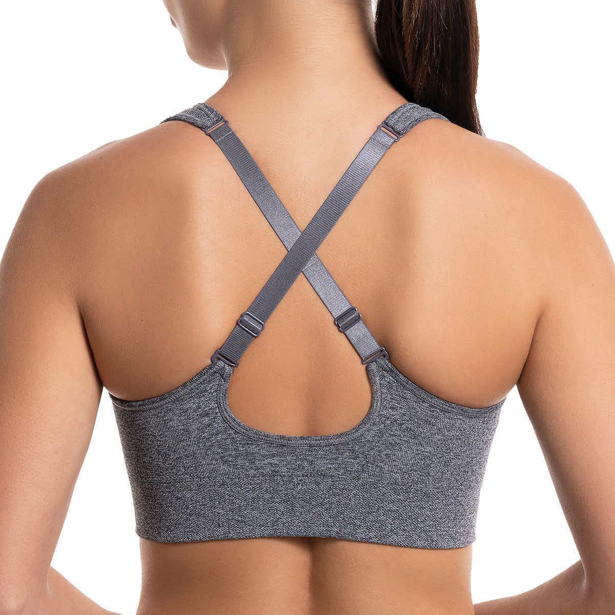 PUMA Women’s Seamless Convertible Sports Bra, 2-Pack (as1, Alpha, m, Regular, Regular, Black/Gray)