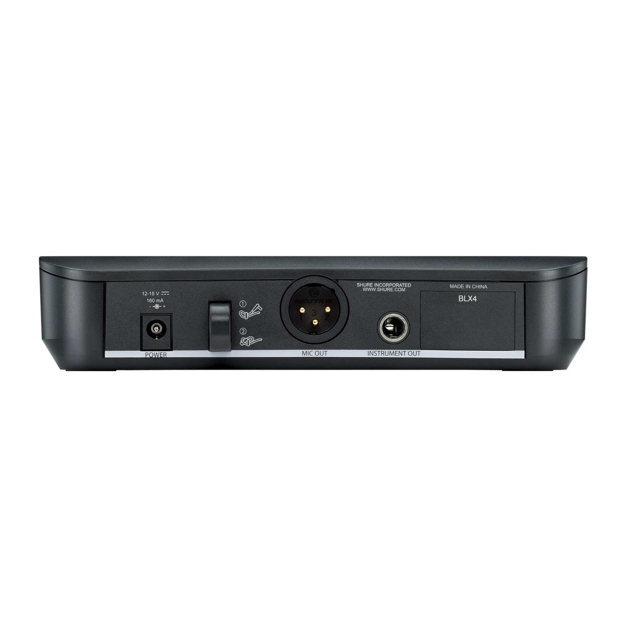 Shure BLX14 UHF Wireless System - Perfect for Guitar and Bass with 1/4 Jack - 14-Hour Battery Life, 300 ft Range | Includes 1/4" Jack Instrument Cable & Single Channel Receiver | H11 Band