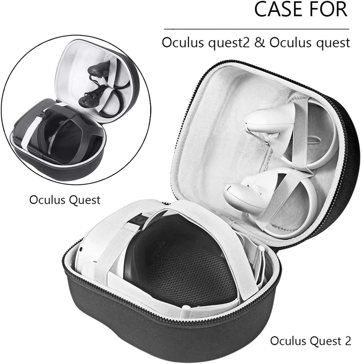 Surfree Hard Protective Cover Storage Bag Carrying Case for -Oculus Quest 2 VR Headset