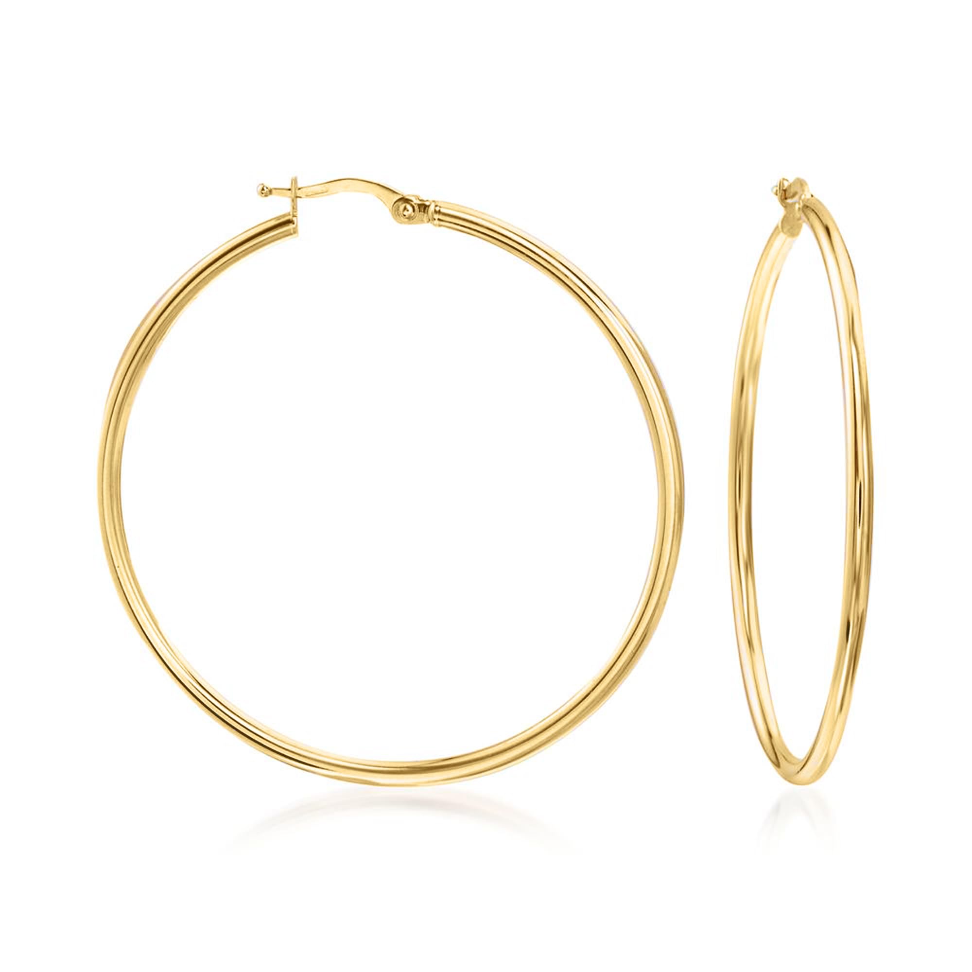 Ross-Simons Italian 2mm 18kt Yellow Gold Hoop Earrings