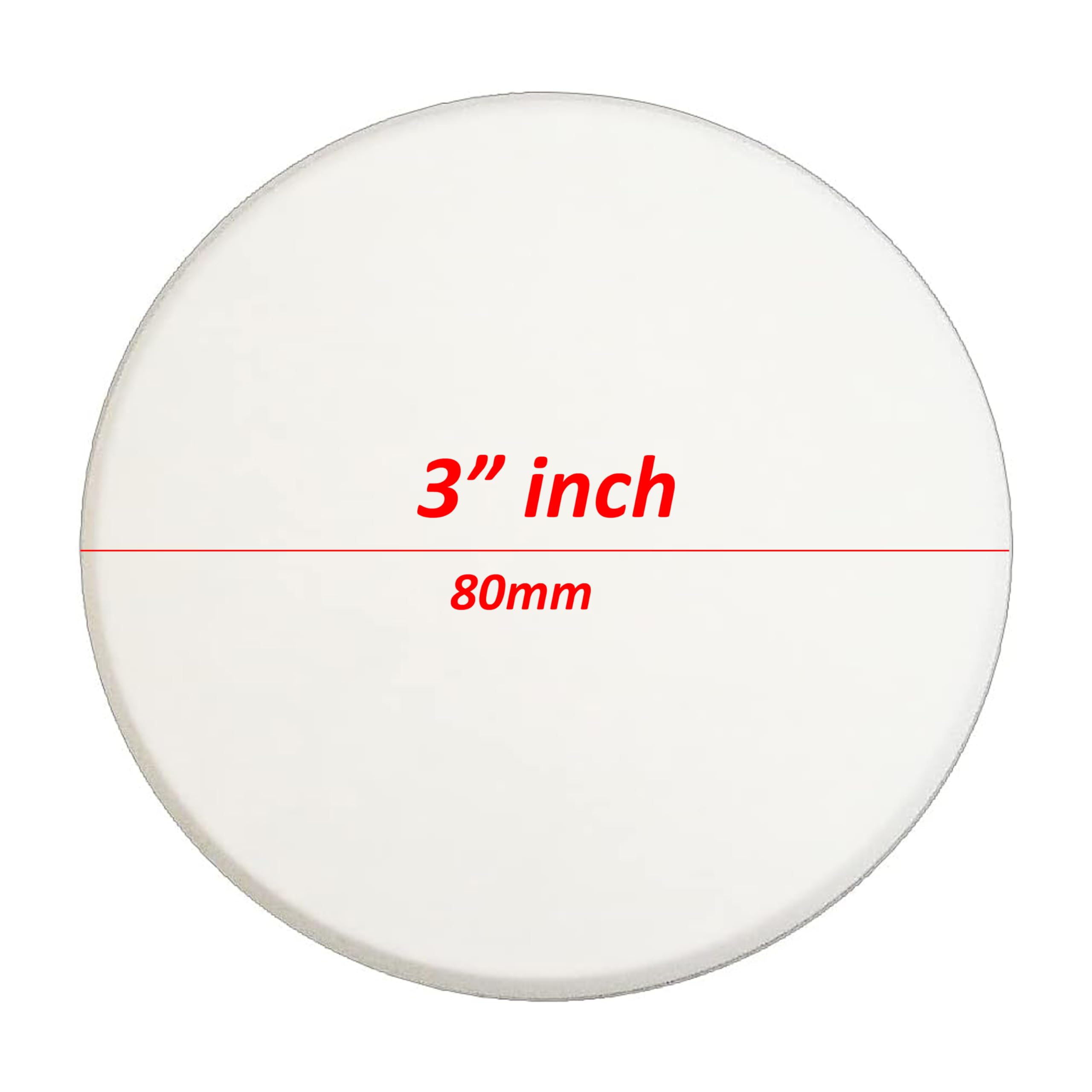 Wideskall® White Round Door Knob Wall Shield Self Adhesive Protector (3" inch Standard Size, 10.00, Count)