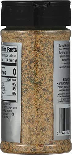 Weber Garlic Jalapeno Seasoning, 5.75 Ounce Shaker (Pack of 6)