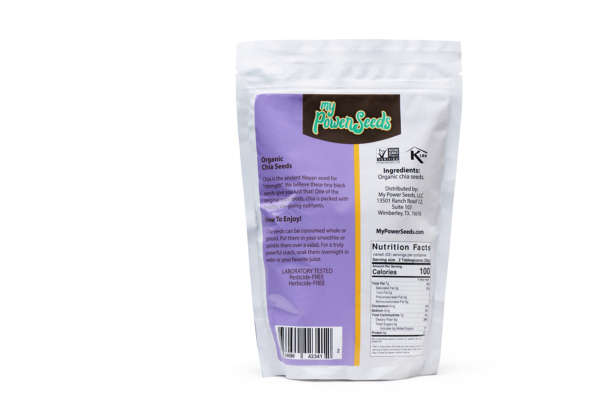 Sustainably Sourced Chia Seeds - Perfect for Snacking or Adding to Your Favorite Recipes - 1 lb