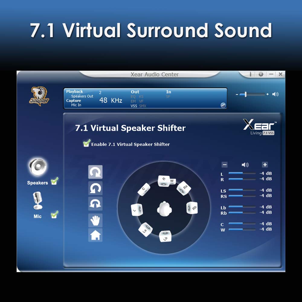 SOULION Tracer 30 PC Gaming Headset, Virtual 7.1 Stereo Surround Sound Headphones with Noise Cancelling Microphone, RGB Lights, USB Plug for Laptops Computers
