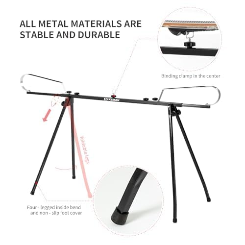 XCMAN Cross Country Nordic Ski Waxing Single Profile Bench table with Foldable Legs for Traveling,Adjustable Waxing Profile Length 47.2 to 78.7inch