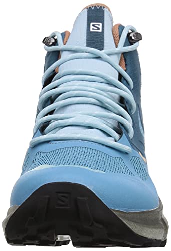 Salomon Women's Predict Hike MID Gore-TEX Hiking Boots for Women, Mocha Mousse/Blue/Blue, 5