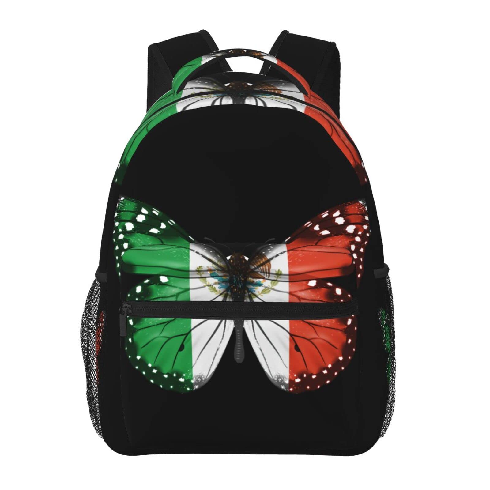 Qurdtt Mexico Flag Backpack Patriotic Mexican Backpack Casual Travel Laptop Daypack for Men Women