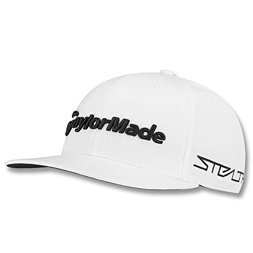 TaylorMade Standard Tour Flatbill Hat, White, Medium