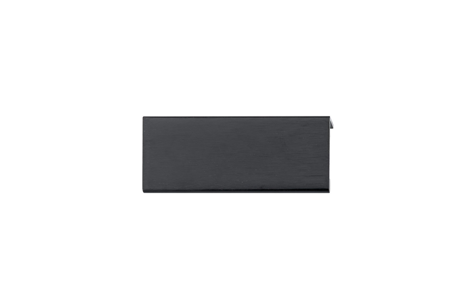 Richelieu Hardware BP989880990 Lincoln Collection 3 1/8-inch (80 mm) Center-to-Center Brushed Black Modern Cabinet and Drawer Edge Pull Handle for Kitchen, Bathroom, and Furniture