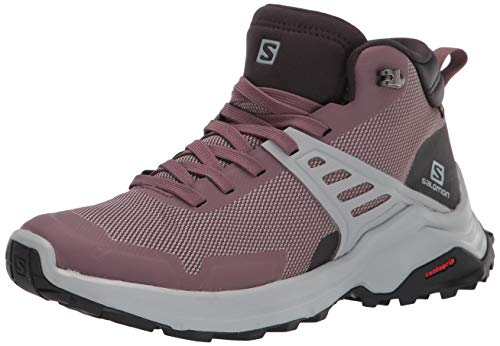 Salomon X Raise MID Gore-TEX Hiking Boots for Women, Flint/Phantom/Quarry, 10.5