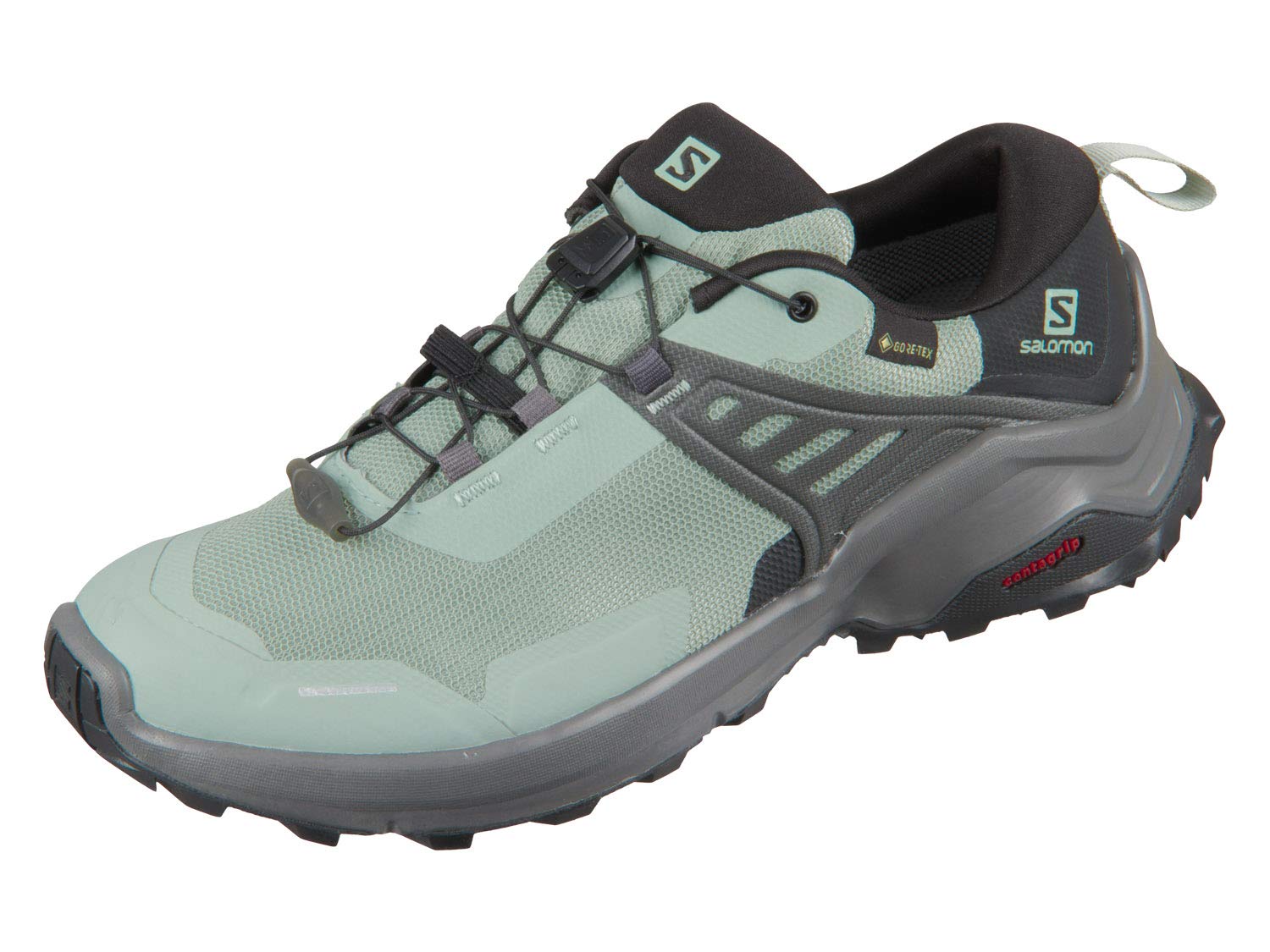 Salomon X Raise Gore-TEX Hiking Shoes for Women, Quail/India Ink/Flint, 7
