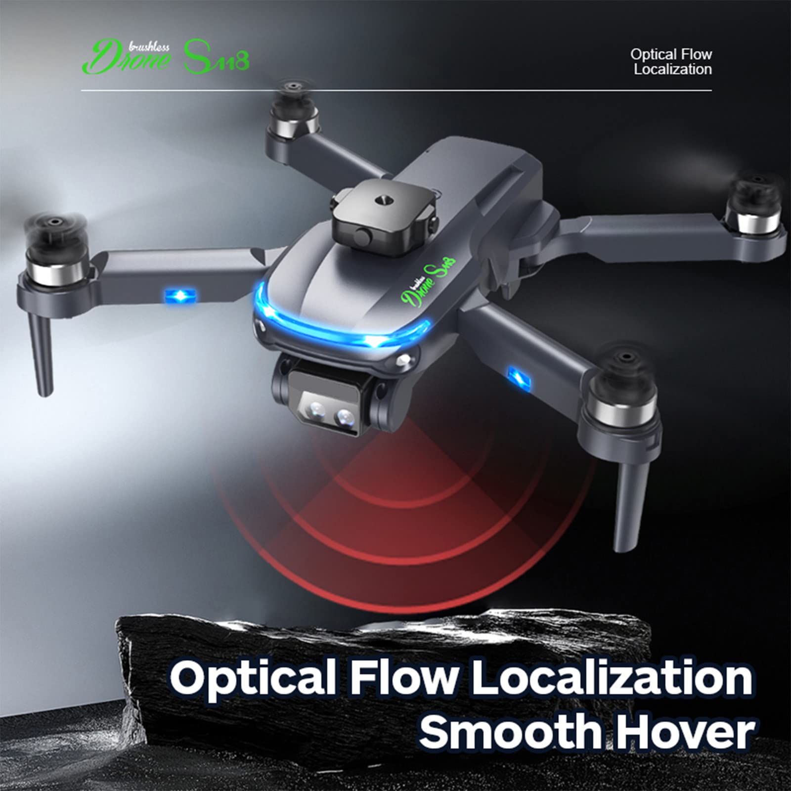 Rc Drones With Camera for Adults 4k & 1080p Mini Drone for Kids 8-12 with Headless Mode, Mobile Phone Control, Multiple Flight Modes, 2.4G Rc Plane Fpv Drone Remote Control Airplane Cool Stuff (Black)