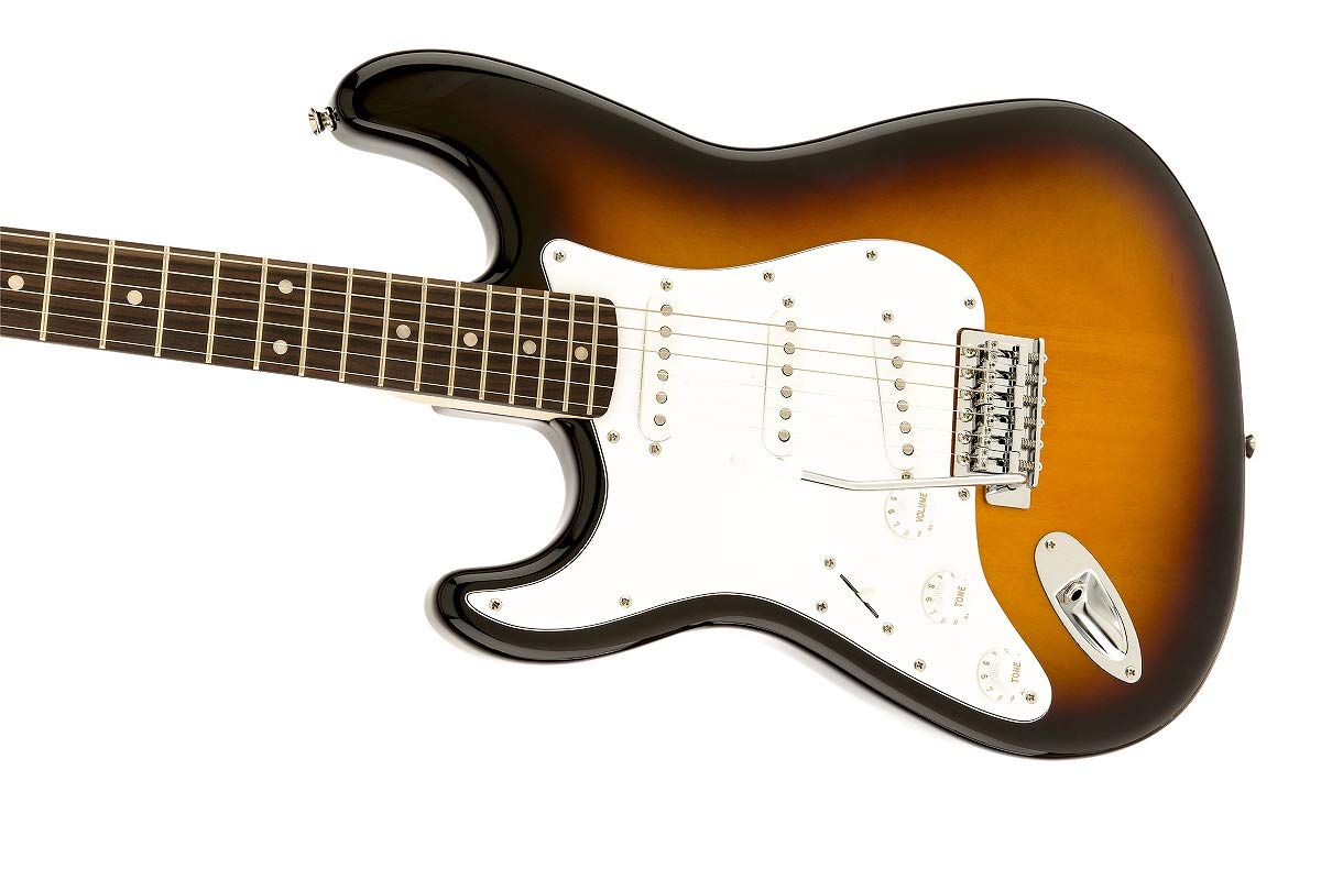 Squier Affinity Series Stratocaster Electric Guitar, Brown Sunburst, Laurel Fingerboard, Left-Handed