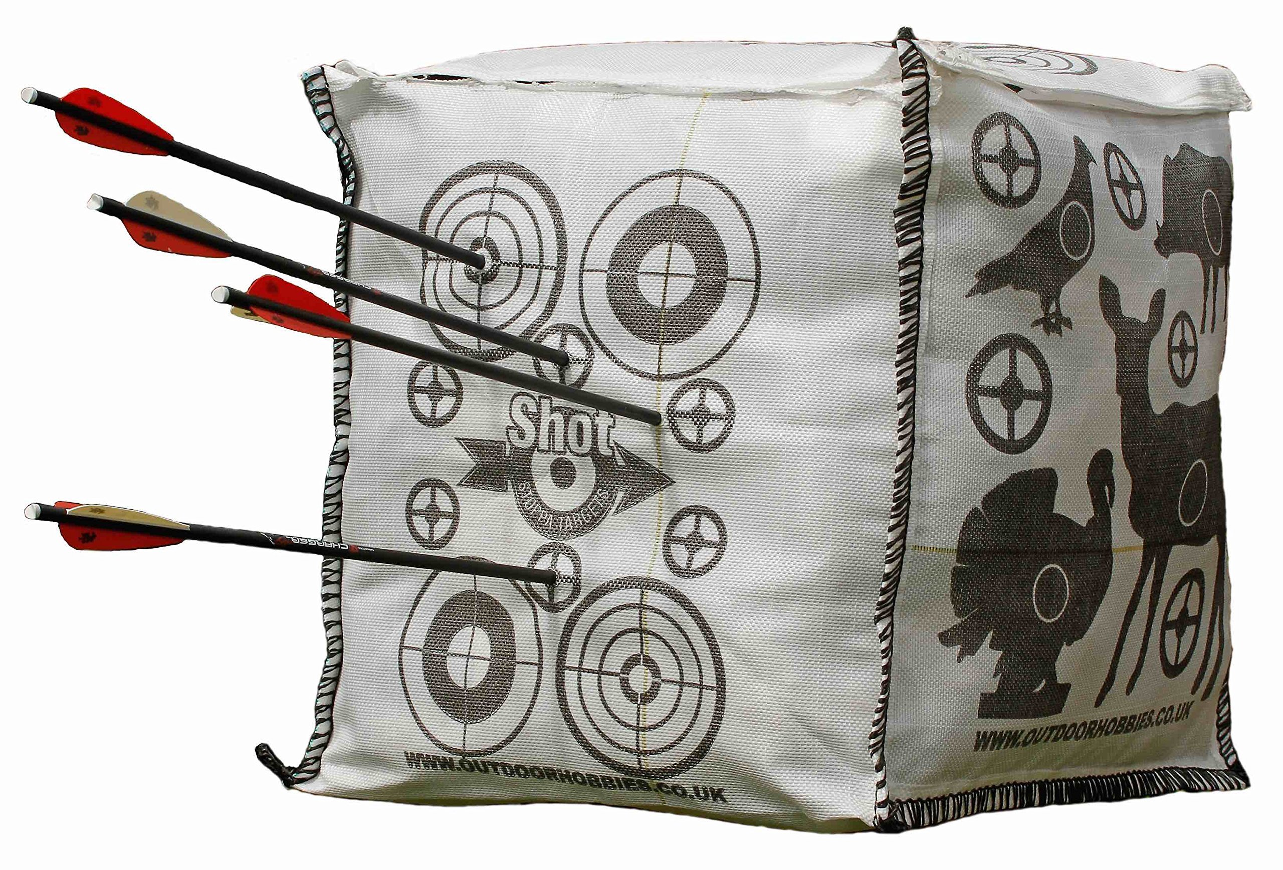 Shot Stoppa Archery Target Cube Fill Yourself Crossbow Target Will Stop Arrows & Crossbow Bolts at 10ft 2 Finger Removal