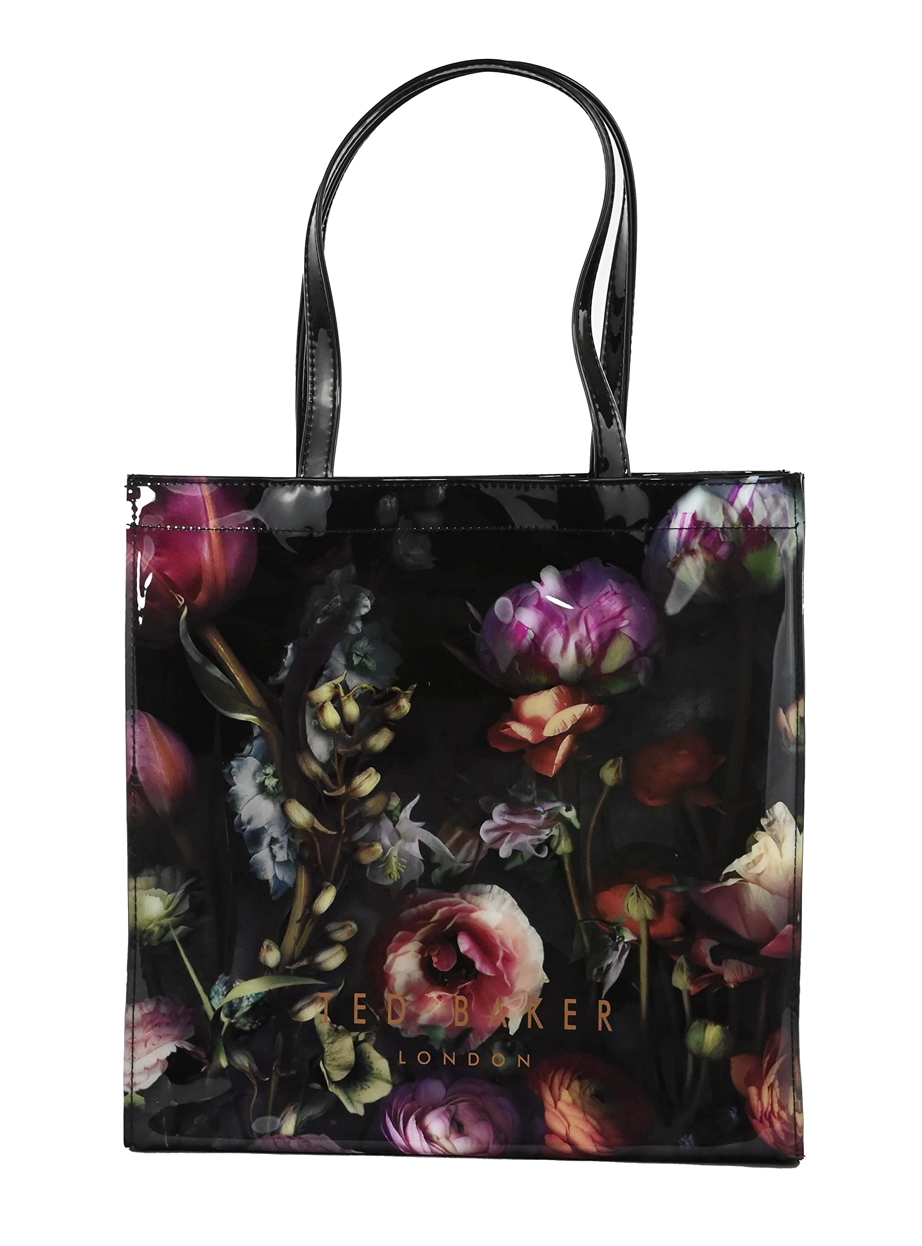 TED BAKER LONDON Large Shocon Flora Icon Tote Shopper Bag in Mid Grey, Black, One Size, Black