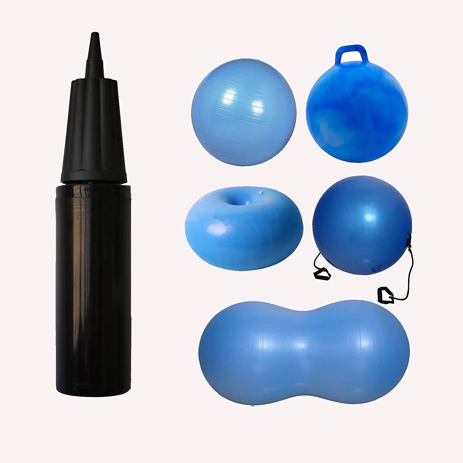Swimming Ring Pump, Portable Mini Hand Push Pump, Balloon Toy Pump, U-Shaped Inflatable Pillow Pump, Hand Air Pump,Two-Way Hand Yoga Ball Pump