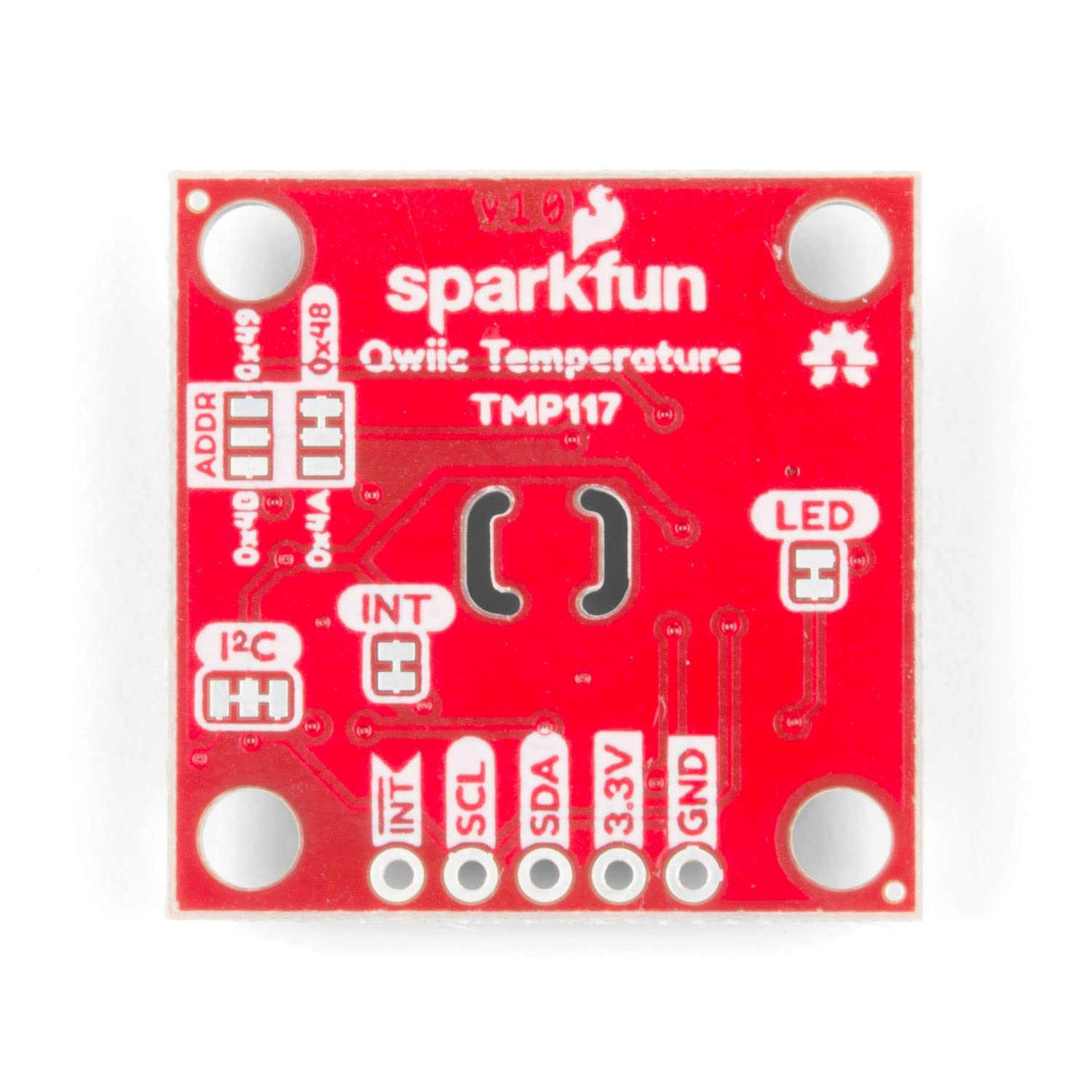 SparkFun High Precision Temperature Sensor - TMP117 (Qwiic) Programmable Temperature Alert Limits Operating Voltage 1.8V to 5.5V 16-bit Resolution NIST traceability Maximum Range from -55°C to 150°C