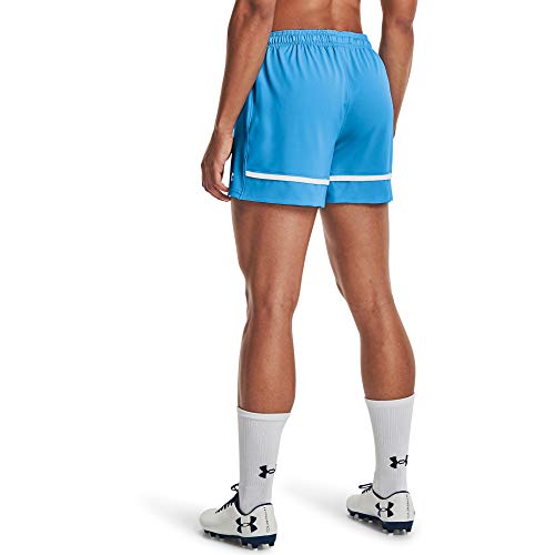 Under Armour Women's Squad Shorts , Carolina Blue (475)/White , Large