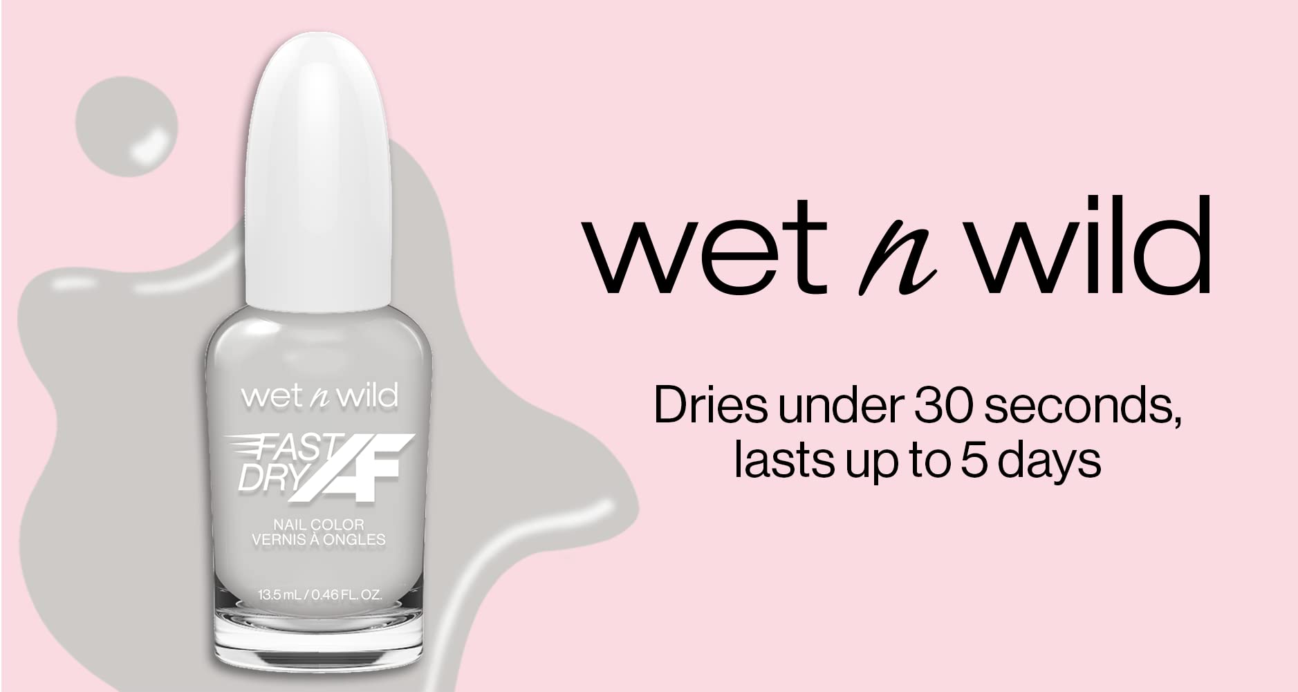 wet n wild Fast Dry AF Nail Polish Color, Baby Blue Sin-derella | Quick Drying - 40 Seconds | Long Lasting - 5 Days, Shine
