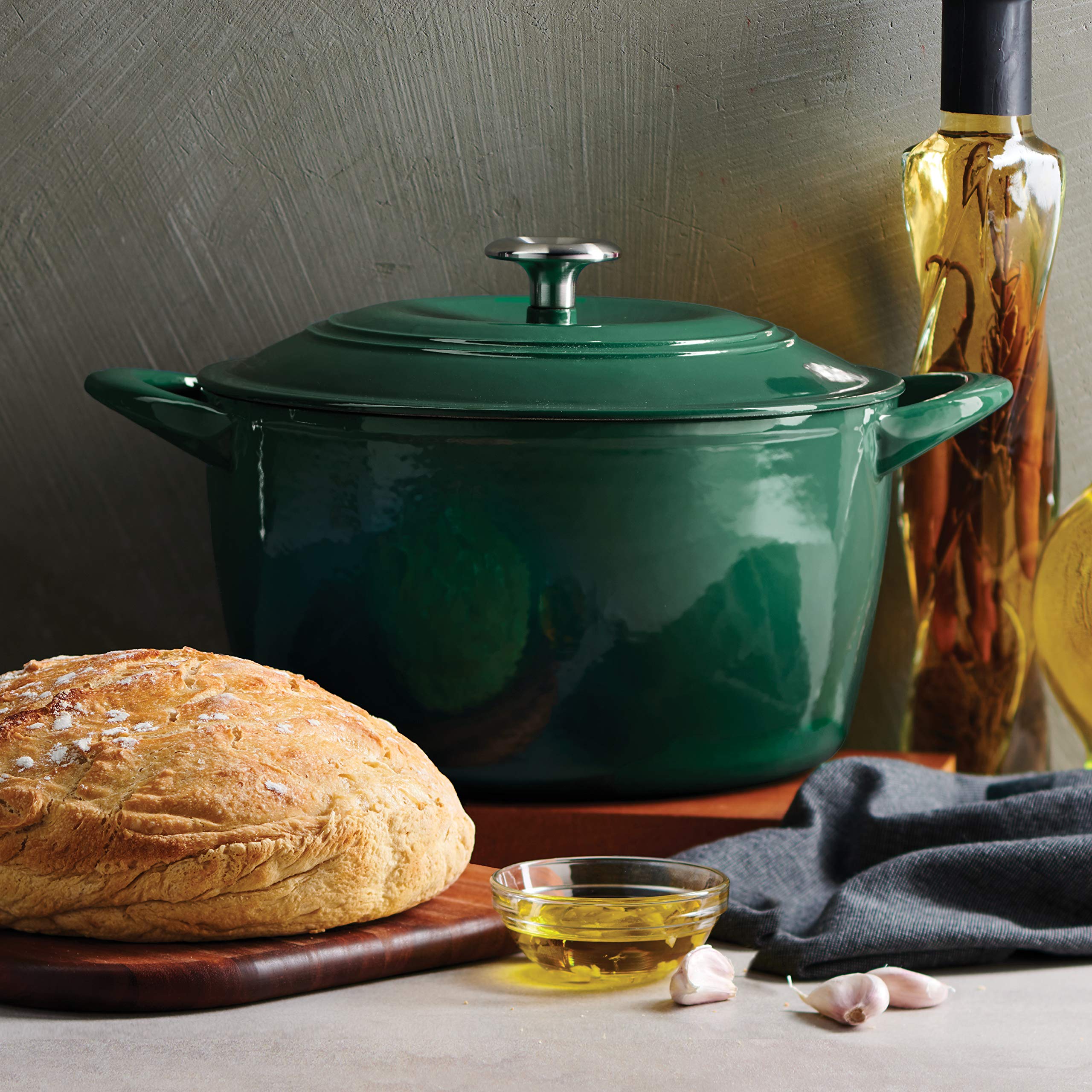 Tramontina Covered Tall Round Dutch Oven Enameled Cast Iron 7 Qt (Sunrise) - 80131/361DS
