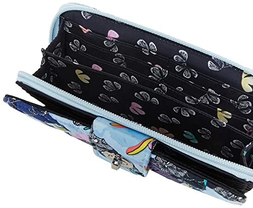 Vera Bradley Women's Cotton Turnlock Wallet With RFID Protection, Butterfly By - Recycled Cotton, One Size