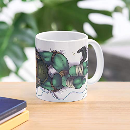 Teenage Teen Tmnt Cowabunga Turtles Mikey Chill Mutant Michaelangelo Pizza Ninja Best 11 Ounce Ceramic Coffee Mug