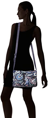 Vera Bradley Women's Cotton Utility Small Crossbody Purse, Java Navy Camo - Recycled Cotton, One Size