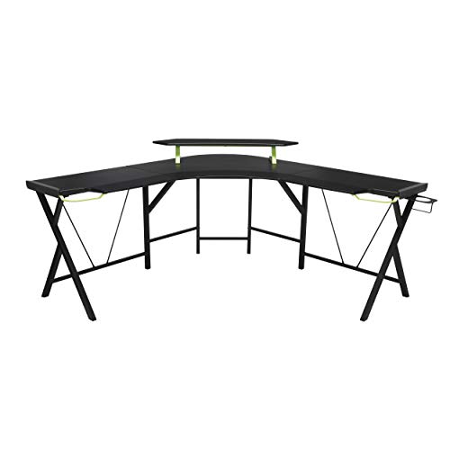 RESPAWN 2000 Gaming Computer Desk, L Shaped Desk, in Green RSP 2000 GRN
