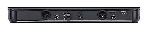 Shure BLX188/CVL UHF Wireless Microphone System - Perfect for Interviews, Presentations, Theater - 14-Hour Battery Life, 300 ft Range | includes (2) Lavalier Mics, Dual Channel Receiver | H9 Band
