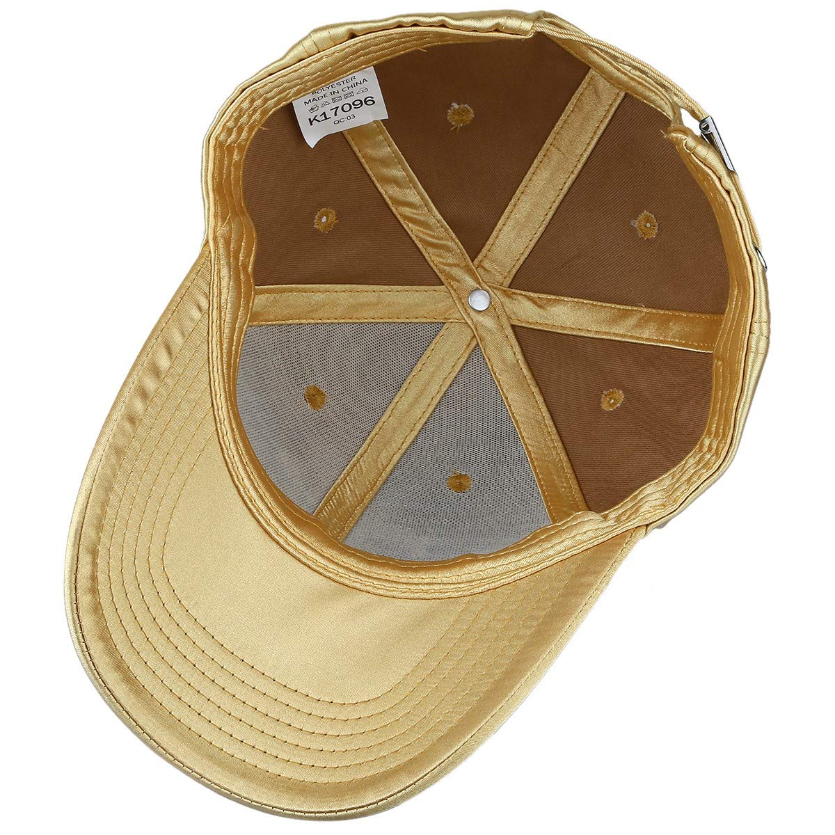 Samtree Men Women Baseball Cap, Classic Adjustable Plain Dad Hat Sun Protection Hat (Gold)