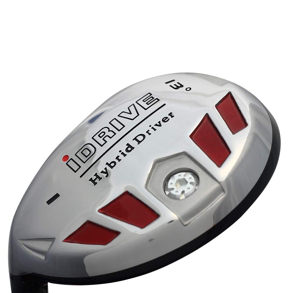 Senior Men's #1 iDrive 13° Driving One Iron Wood Hybrid Driver Left Handed Premium Ultra Forgiving Senior Flex Graphite Shaft Premium Men's Arthritic Grip