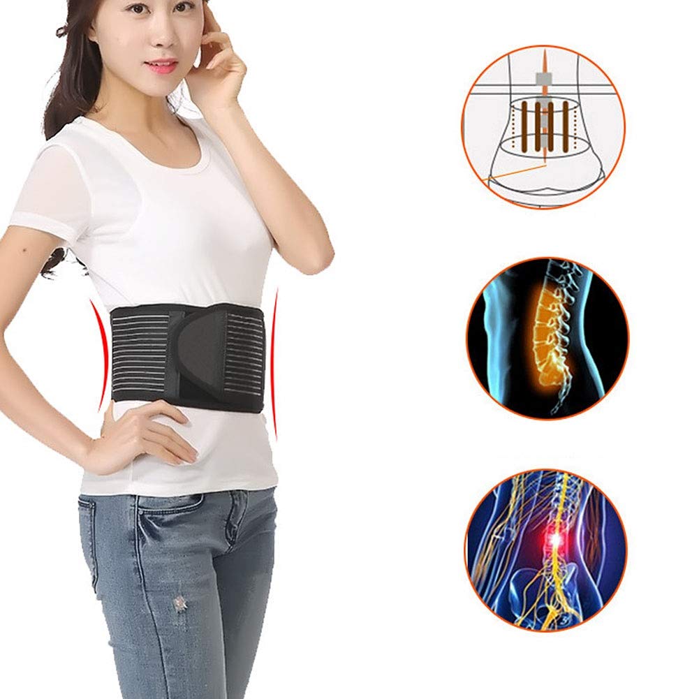 TANGIST Lumbar Brace Belt Lower Back Support Adjustable Self-Heating Magnetic Therapy For Men Women Pain Relief And Injury Herniated Disc (Size : M)