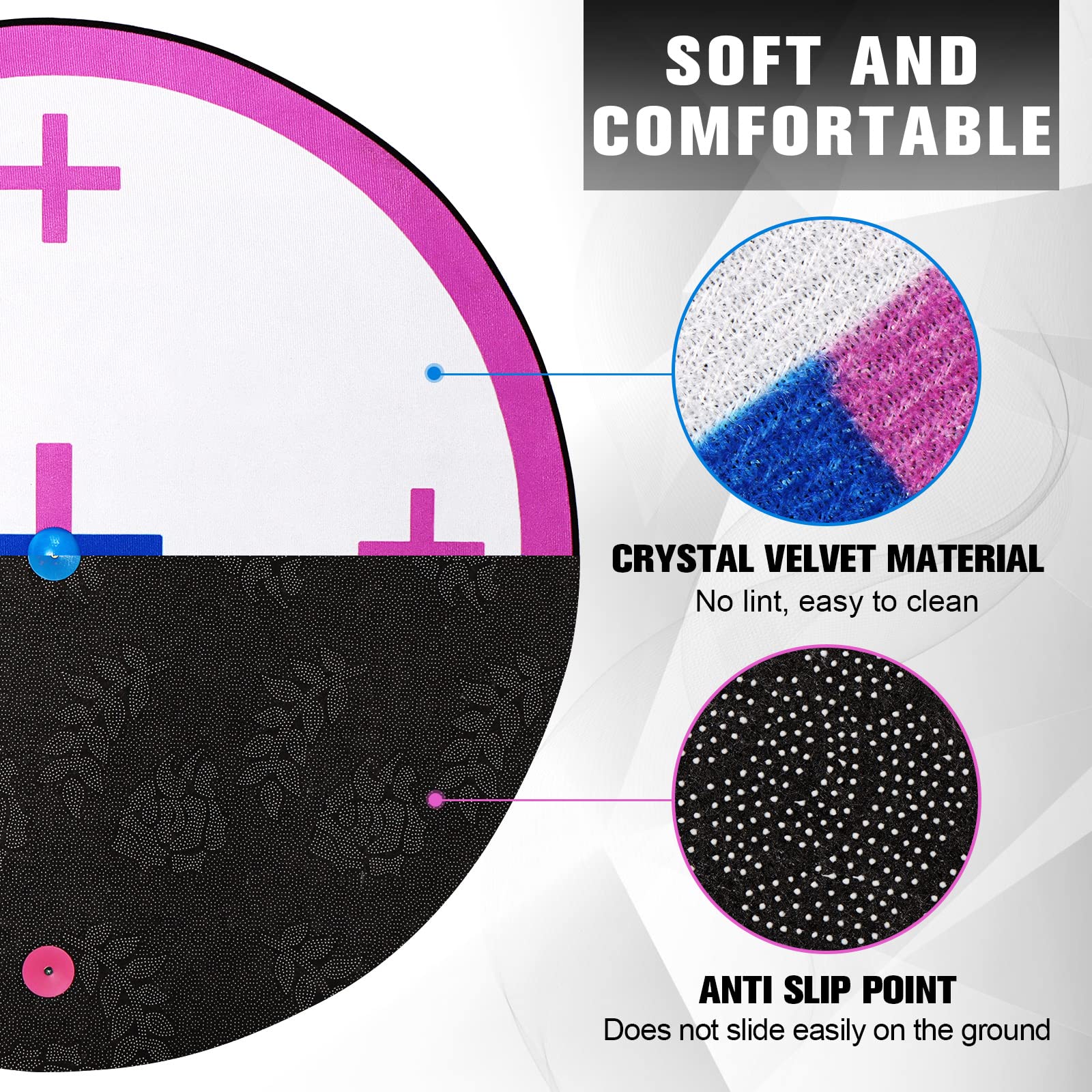X-SUPER HOME VR Mat for Oculus Meta Quest 2-40" Round Floor Mat Keeping in Your Play Area and Away from Objects or Walls Kat VR Rug Treadmill Gadgets for Virtual Reality(40‘’)