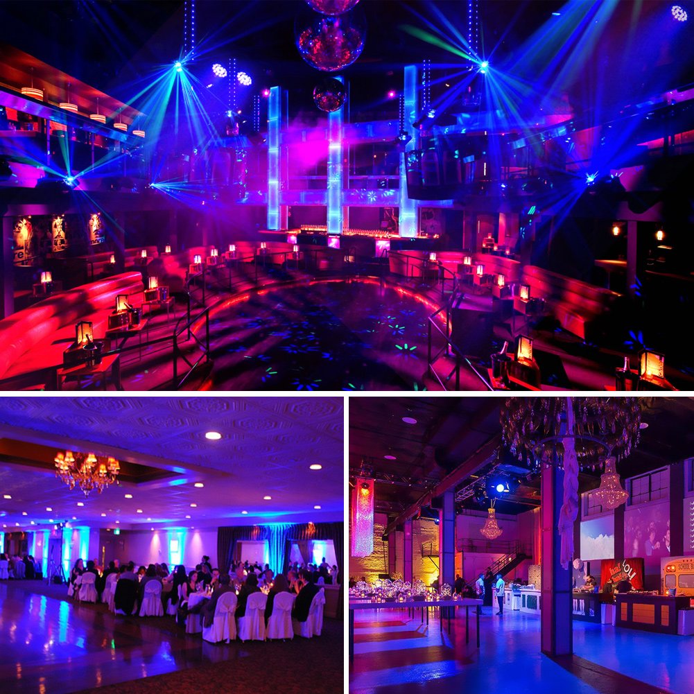 Wireless Rechargeable Stage Lights, OPPSK 24W 24LEDs RGBW Battery Powered Par Lights by Remote & DMX Control Uplighting for Wedding Church DJ Party Stage Lighting - 2 Pack