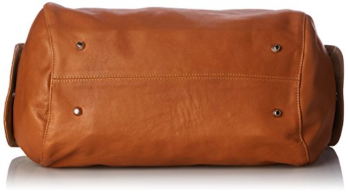 Piel Leather Top-Zip Shoulder Bag Cross Body Hobo, Honey, One Size