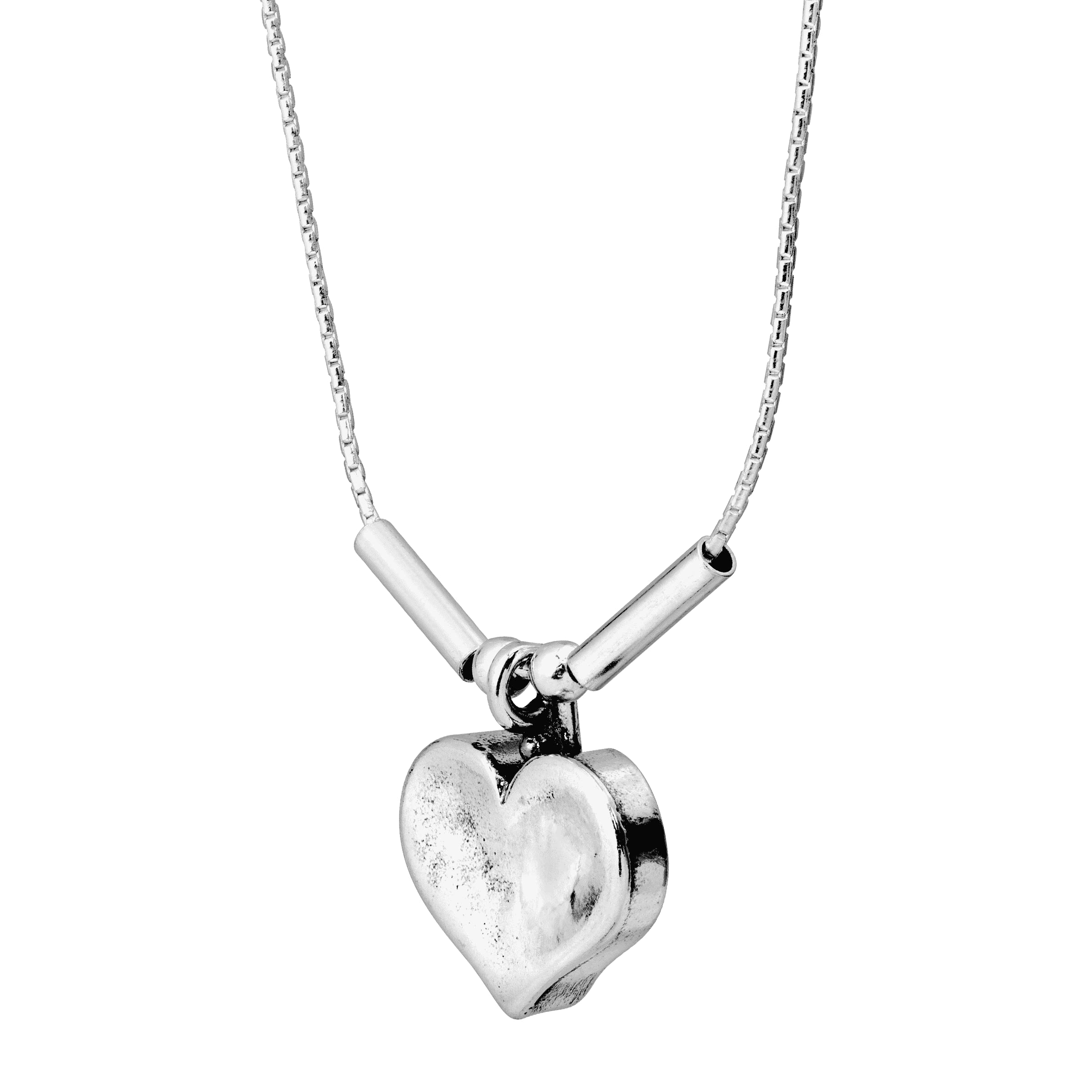 Silpada 'Heart on the Line' Heart Pendant Necklace in Sterling Silver, 18" + 2"