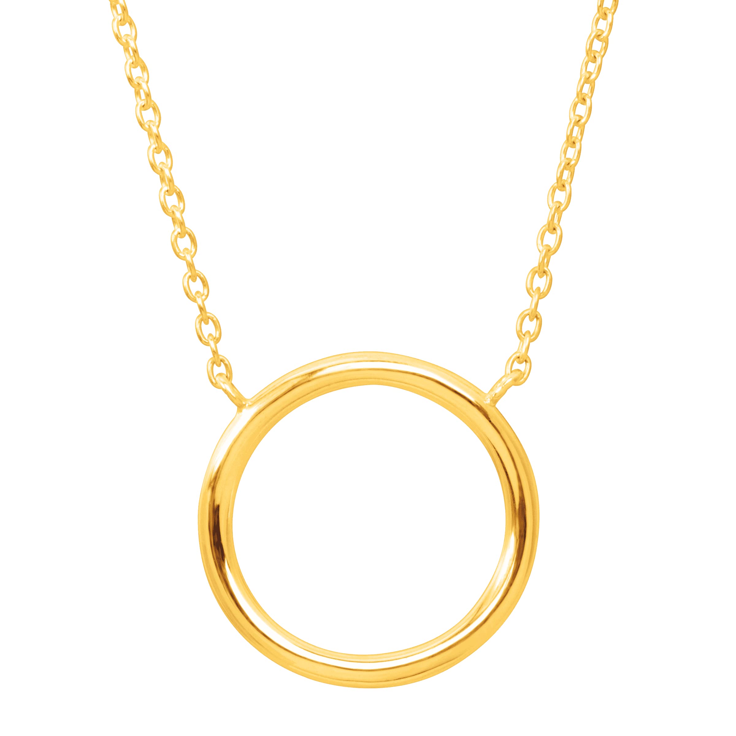Silpada 'Karma' Open Circle Necklace in 14K Gold-Plated Sterling Silver, 18" + 2"