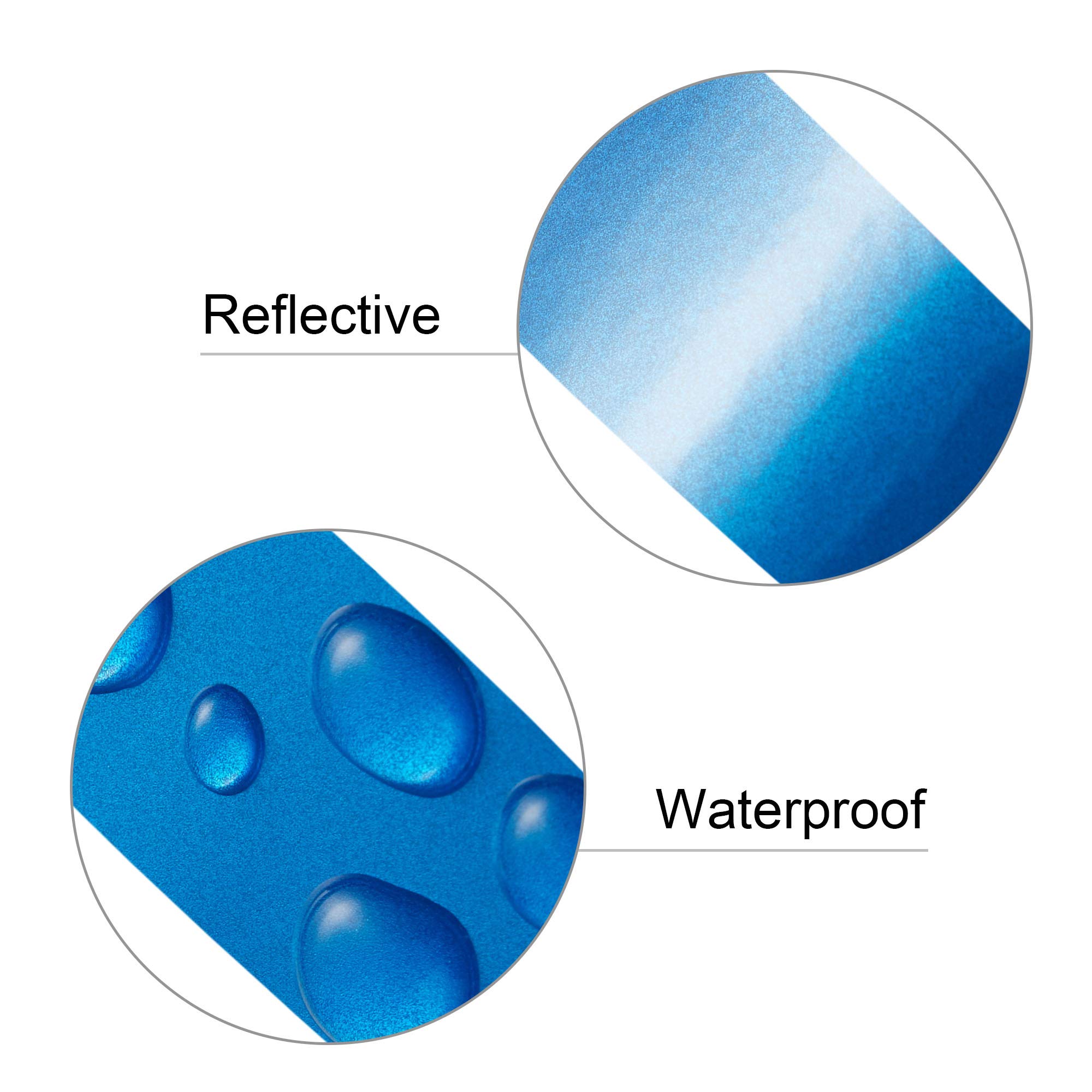 TOMALL Electric Scooter Reflective Stickers Compatible for Ninebot ES1 ES2 ES3 ES4 Blue Night Reflective Film Sticker Skateboard DIY Decoration Reflective Stickers